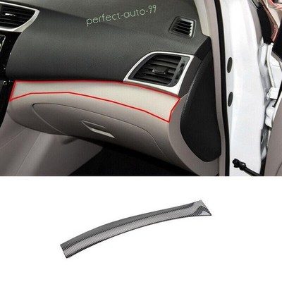 Carbon Fiber Co-Pilot Passenger Dash Strip 1X For Nissan Sentra Sylphy ...