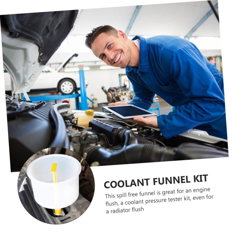 Radiator Coolant Filling Funnel Kit Spill Proof Cooling Fluid Bleeder ...