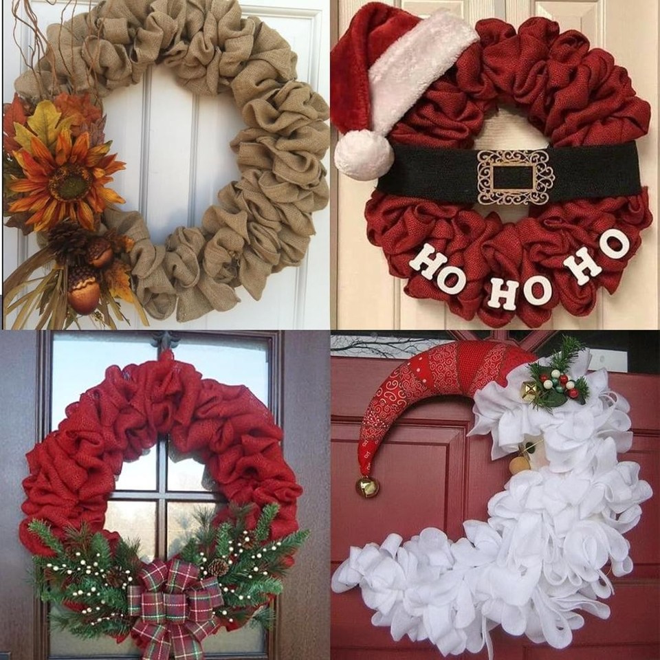 Black Burlap Wired Ribbon 1-1/2 Inch x 10 Yards for Crafts DIY Decor ...