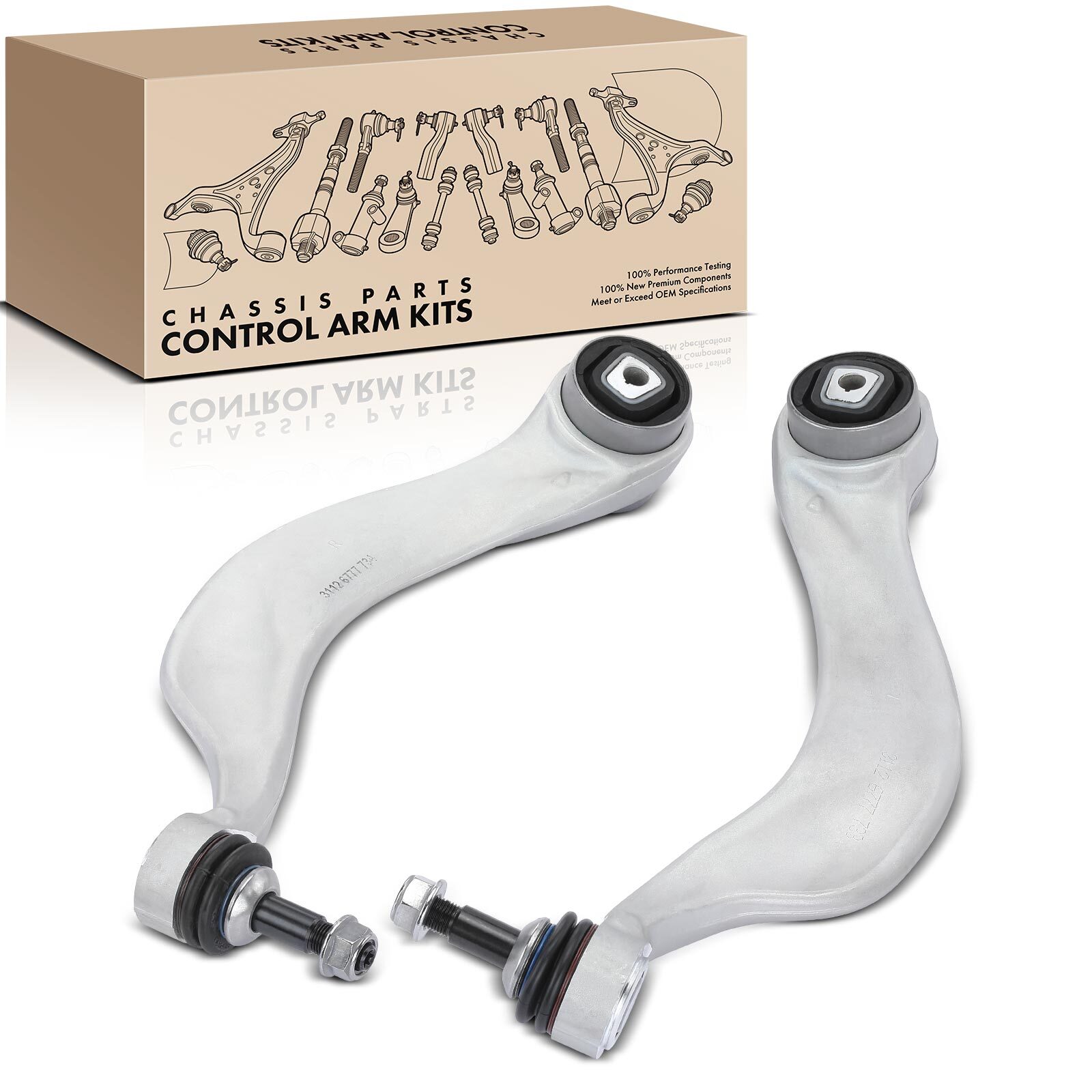 2Pcs Front Lower Forward Control Arm w/ Ball Joint for BMW 535i 650i ...