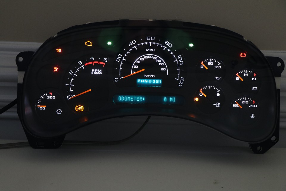 03-05 REBUILT GM GMC DURAMAX ESCALADE Diesel Instrument Cluster WHITE ...