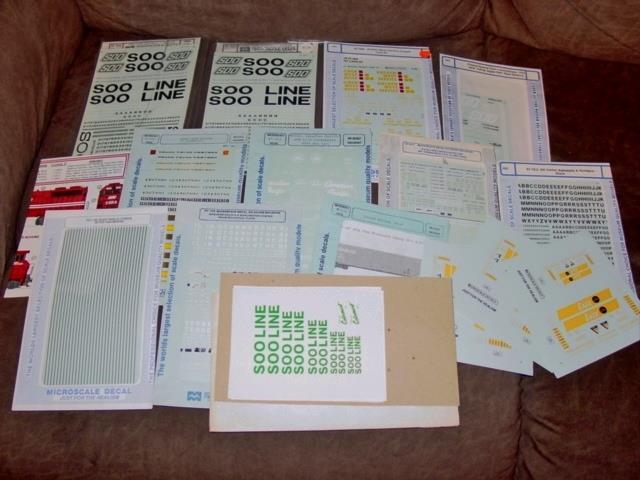 25 Microscale Decals Ho Scale Sheets : Various Road Lines ENGINES ...