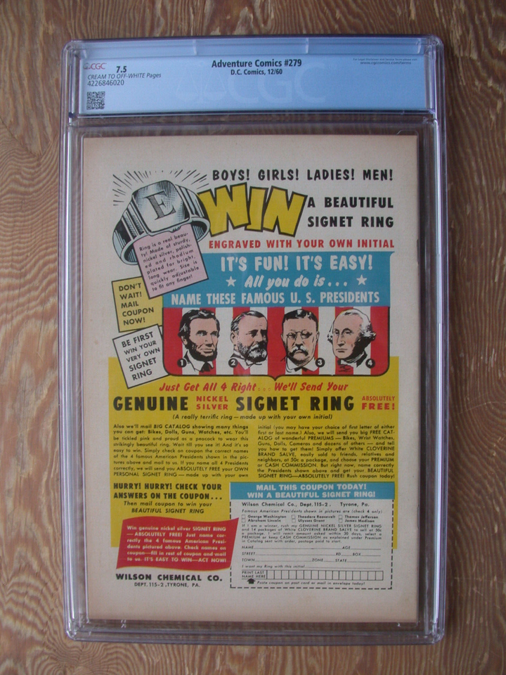 Adventure Comics #279 CGC 7.5 Superboy 1st white kryptonite 1960 | eBay