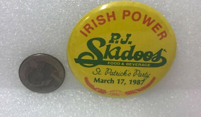 1987 P.J. Skidoos Food & Beverage St Patrick's Day Pin | eBay