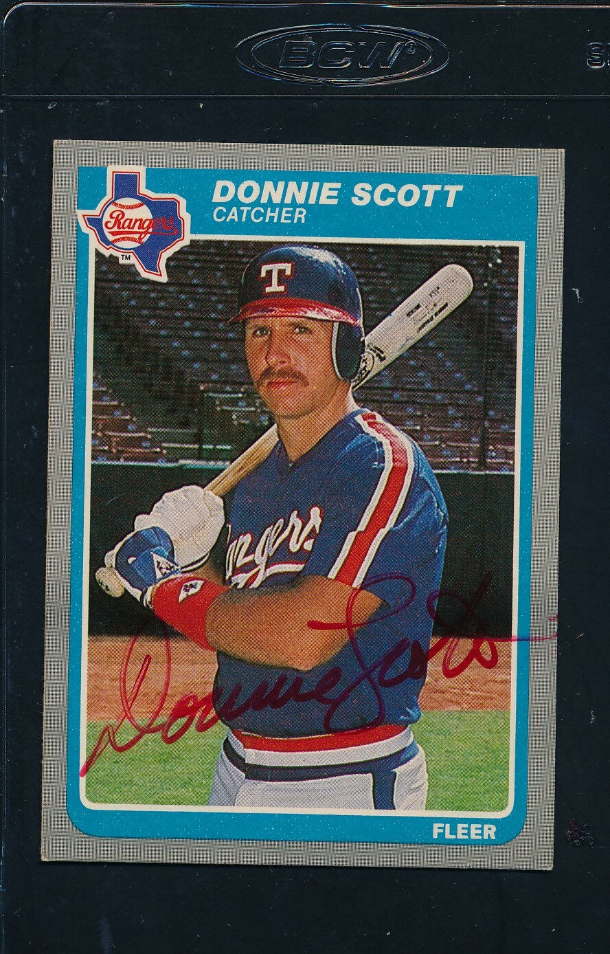 1985 Fleer #568 Donnie Scott Rangers Signed Auto *45726 | eBay