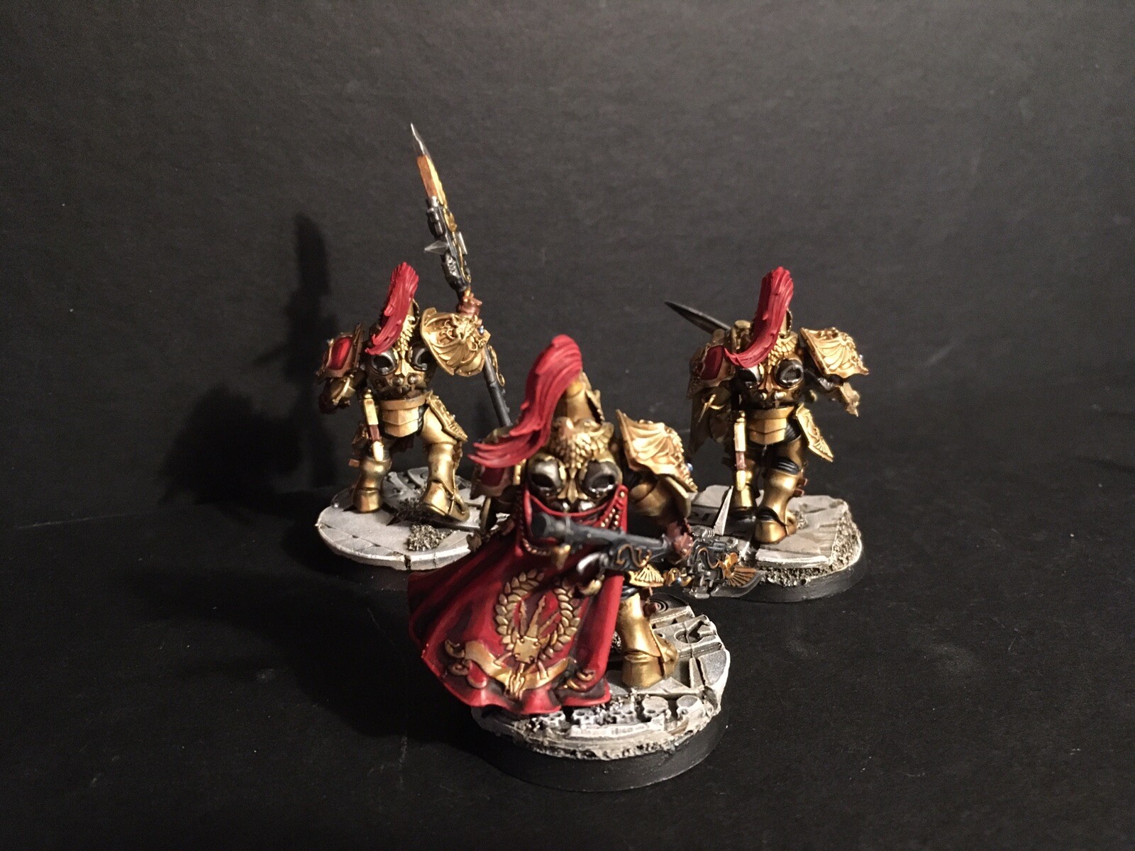 3x Adeptus Custodes Custodian Guard COMMISSION Warhammer 40k 30k Temple ...