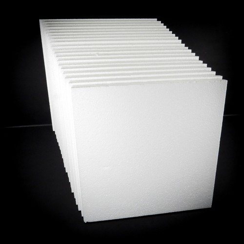 Styrofoam Sheets 12" x 12" x 1/2" 20 Pieces (Shipping, Crafts, Packing ...