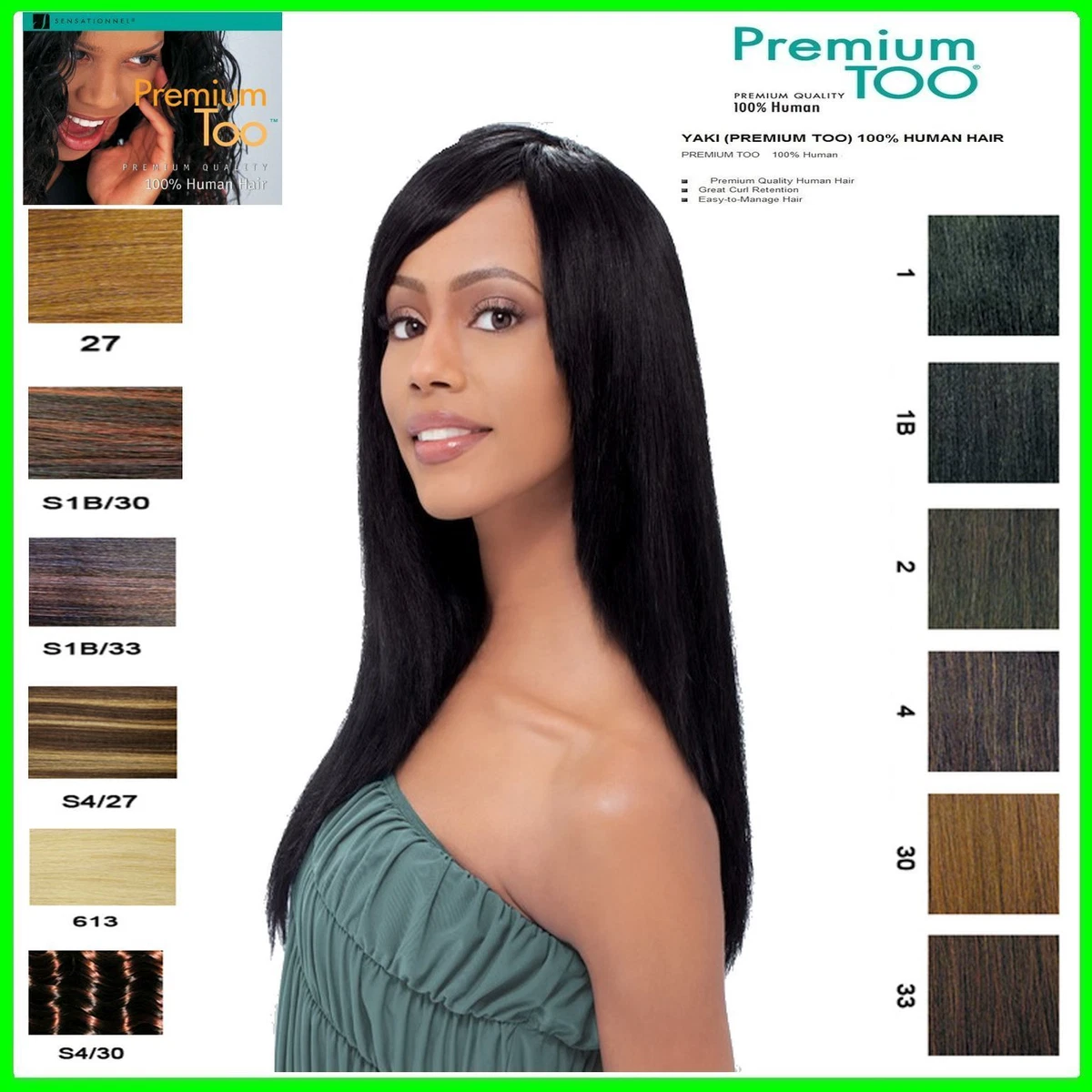 Human Hair Weave Sensationnel Premium Too Natural Yaki Outlet ...