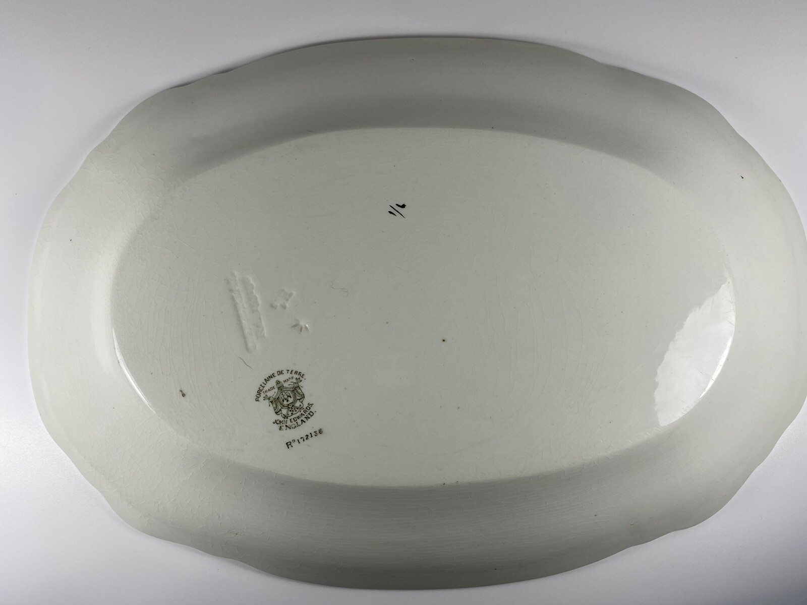 John Edwards Porcelaine de Terre Serving Platter England Gold Edged ...