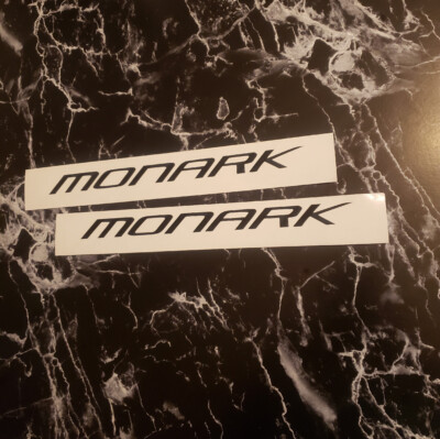 MONARK Boat Decals MODERN 24" 3 boat registration BLACK Die-Cut (2 ...