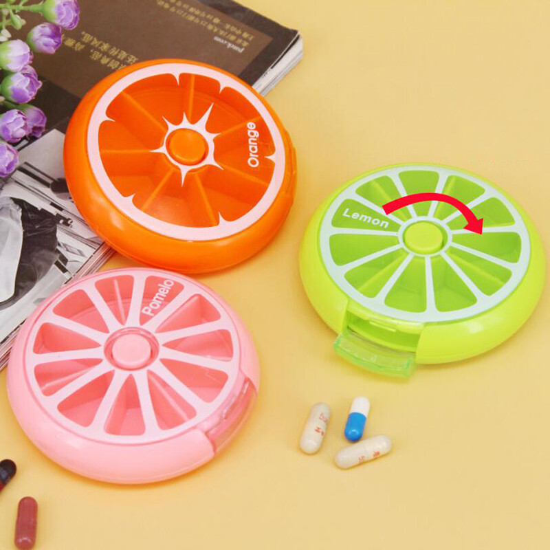 Weekly Rotating Pill Box Tablet Organizer Holder Storage Travel ...