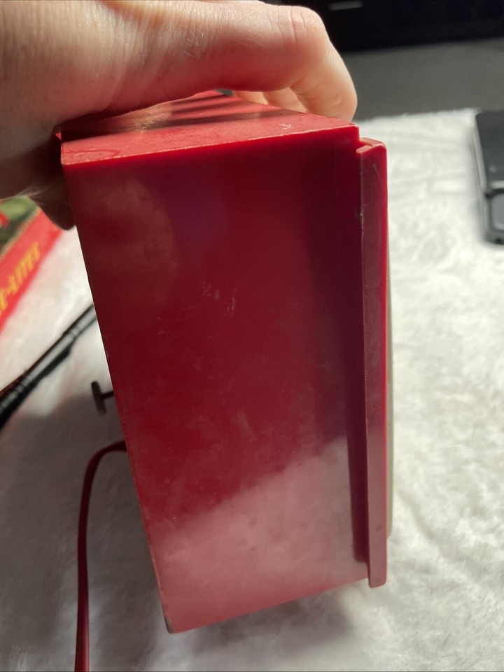 Vintage 1950's GE General Electric Model 661 red convertible clock ...