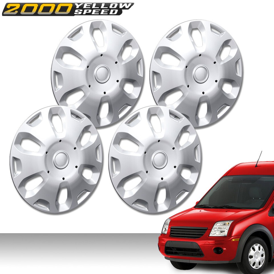 4PCS 15" Wheel Covers Hub Caps Fit For 2010-2013 Ford Transit Connect ...