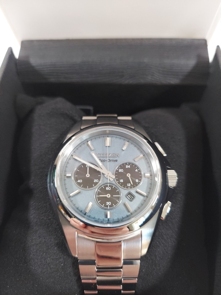 Citizen Men's Watch Sport Luxury Eco-Drive Chrono Silver Bracelet ...