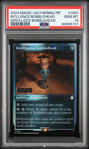 2024 MTG FALLOUT SERIALIZED BOBBLEHEAD INTELLIGENCE BOBBLEHEAD 205/500 ...