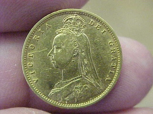 1892 1/2 HALF SOVEREIGN GREAT BRITAIN JUBILEE HEAD VICTORIA .117 AGW ...