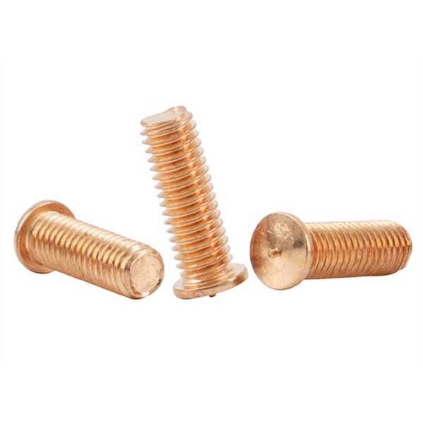 M8 Plated Copper Carbon Steel Spot weld Screws Welding Studs Bolt 10mm ...