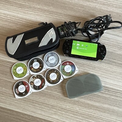 SONY PSP HANDHELD CONSOLE PSP-1001 W/ CHARGER & GAMES & CASE WORKING | eBay