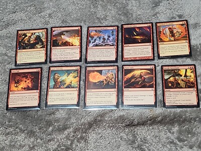MTG Instant(FLAME CARDS RED ONLY) x10 Heartfire/Orcish Cannonade/Fiery ...