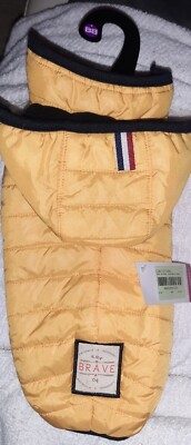Bobby France Designer dog coat YELLOW BRAVE PUFFA WITH HOOD xs 28CM ...