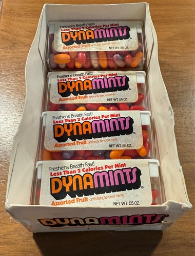 1980s Vintage Dynamints Candy Partial Box 5/12 Assorted Fruit No ...