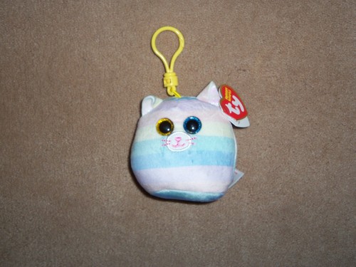 NEW, MINI TY SQUISHY BEANIES BACKPACK CLIP HEATHER the CAT 3" | eBay