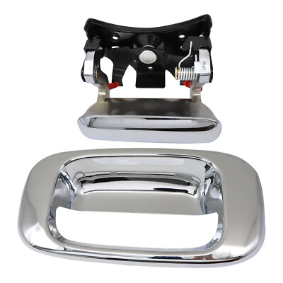 Chrome Tailgate Handle & Bezel Lock Set For 1999-2007 Chevy Silverado ...
