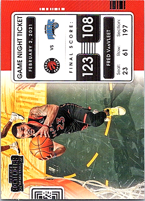 2021-22 Panini Contenders Game Night Ticket Basketball #10 Fred ...