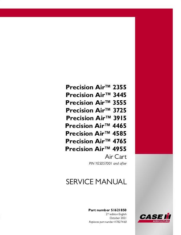 CASE IH PRECISION AIR 2355, 3445, 3555, 3725, 3915, 4465, 4585, 4765 ...