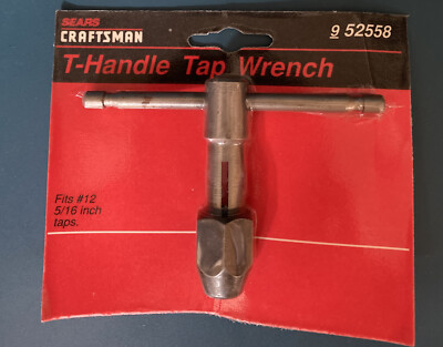 Craftsman 52558 T-Handle Tap Wrench Fits #12 5/16” taps. New USA Free ...
