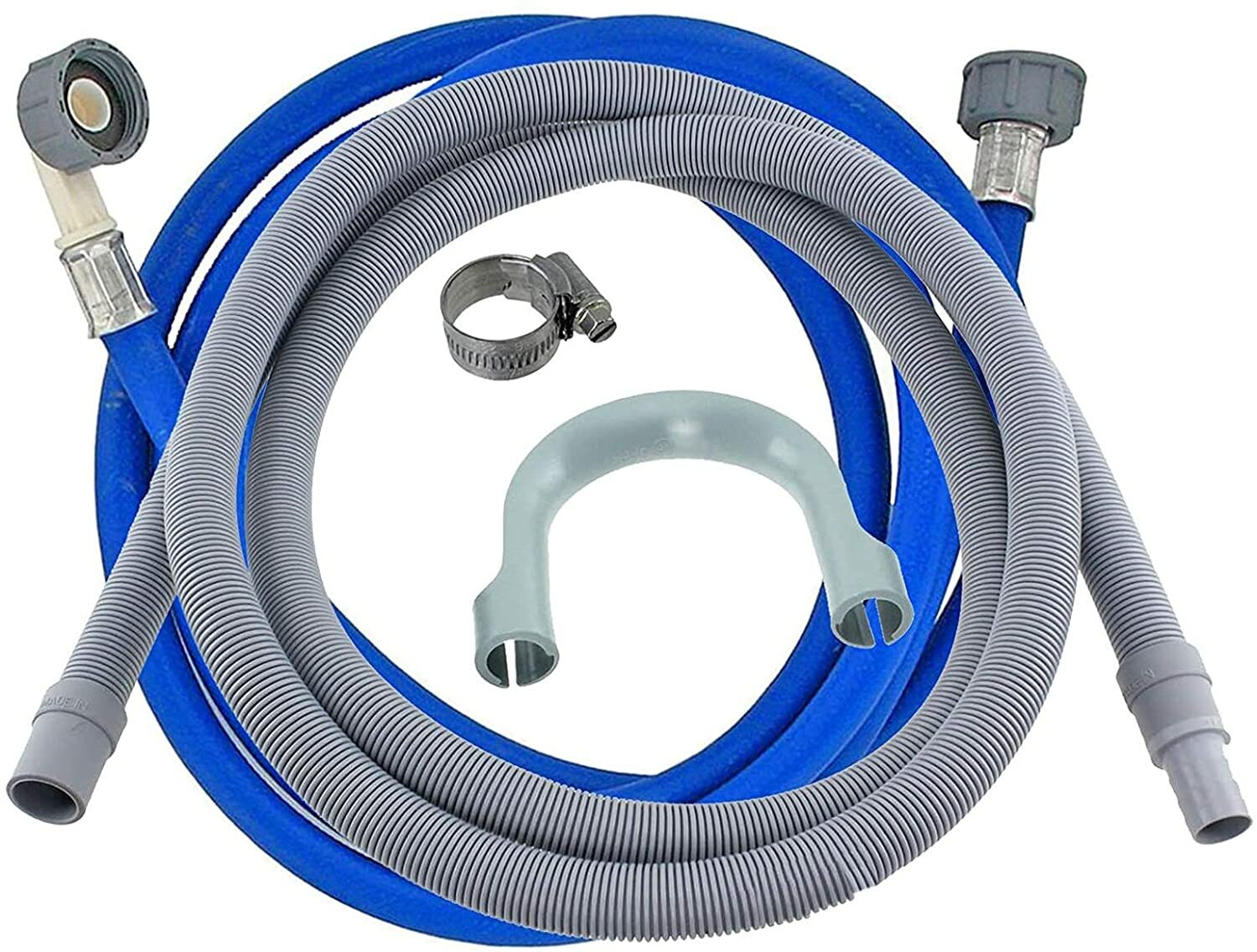 Hose Extension Washing Machine Long Cold 3.5m Fill Water & Drain Pipe ...