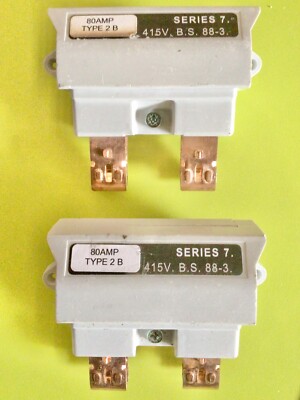ELECTRICAL HENLEY SUPPLY 80A FUSE + 100A HOLDER TYPE II b SERIES 7 415V ...