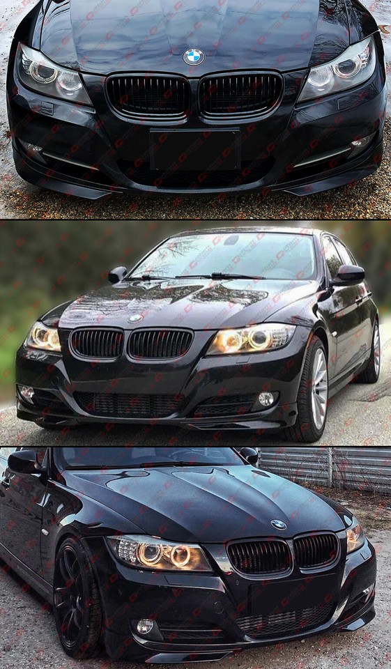 For 2009-12 BMW LCI E90 Base MP Style Gloss Black Front Bumper Splitter ...