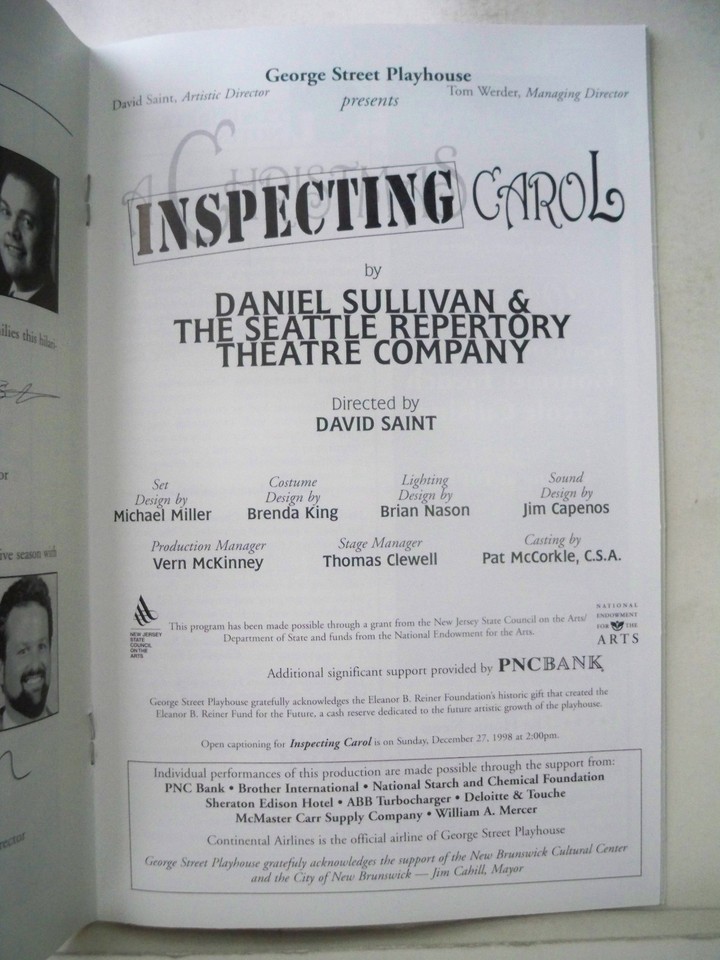 INSPECTING CAROL Playbill KELLY BISHOP / DENNY DILLON / MICHAEL ...