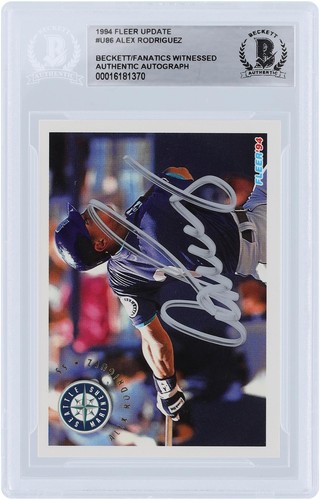 Signed Alex Rodriguez Mariners Baseball Slabbed Card | eBay