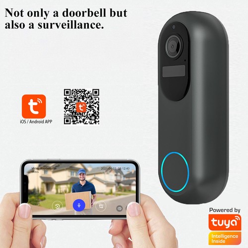 1080P WIFI Doorbell 2.4G & 5G Wireless Video Intercom Security Door ...