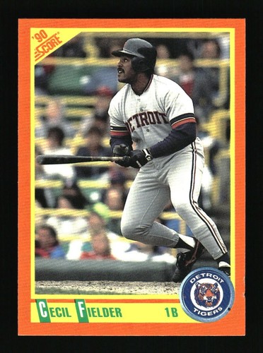 1990 Score Rookie & Traded Cecil Fielder #9T Detroit Tigers MLB ...
