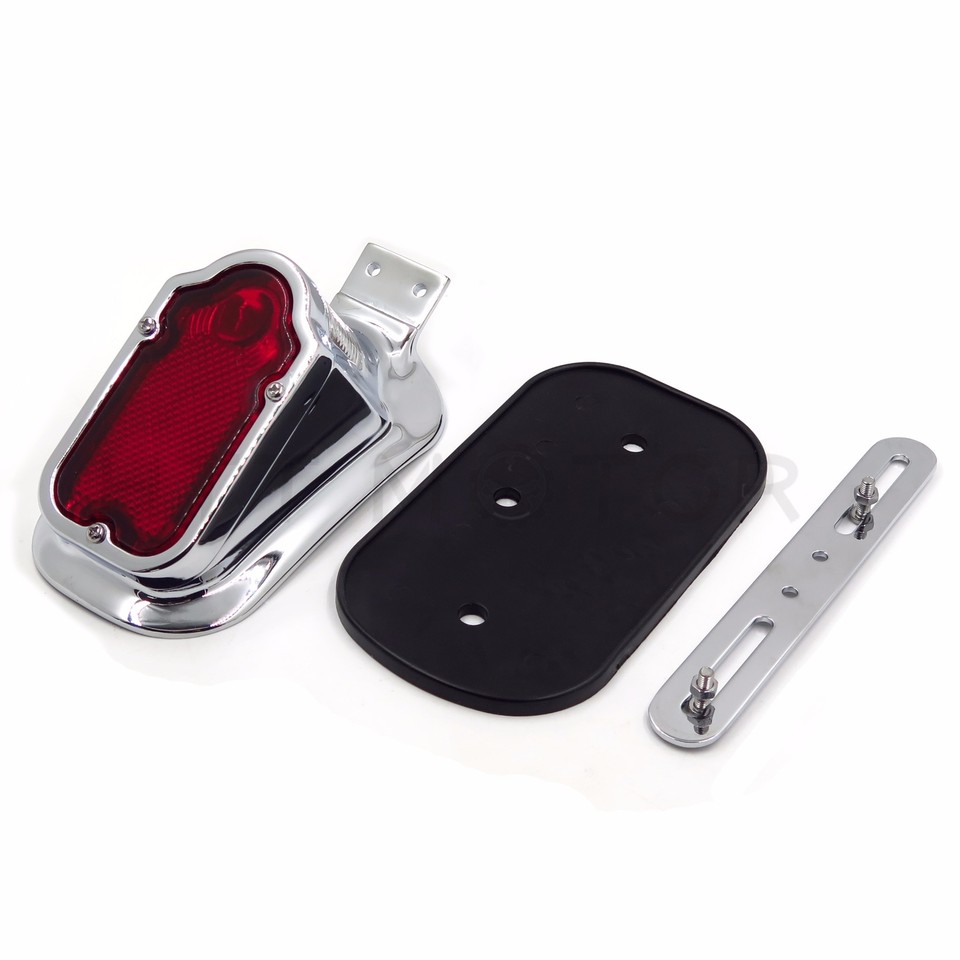 Metal Chrome Red Tombstone Brake Tail Light Signal For Harley Davidson ...