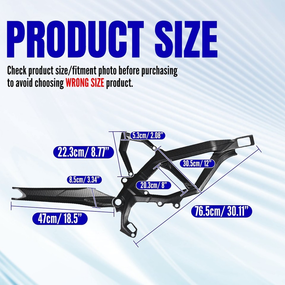 CARBON FIBER STYLE Frame Guards Fairing Body Kit Cover L+R For SURRON ...