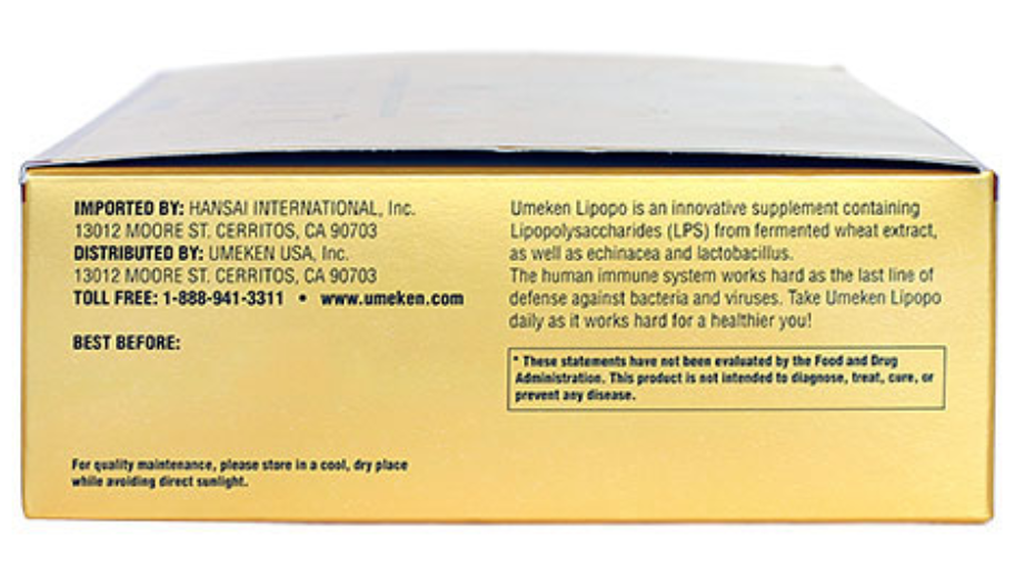 Umeken Lipopo - Lysaccharide, Echinacea, Lactic Acid Bacteria (3 Months ...