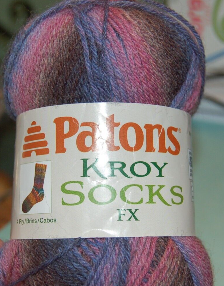 Patons Kroy Sock Yarn 50 grams 1.75 oz Wool nylon Cameo Colors | eBay