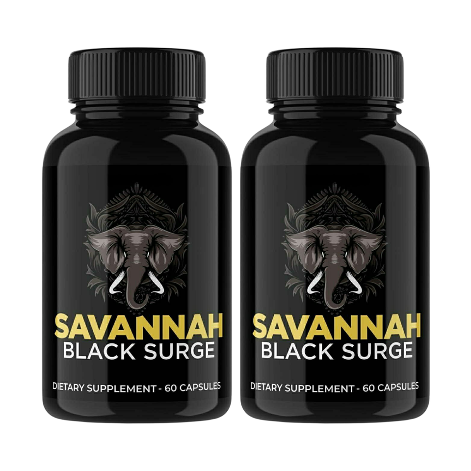 2-Pack Savannah Black Surge Pills, Black Surge Formula Male Support-120 ...