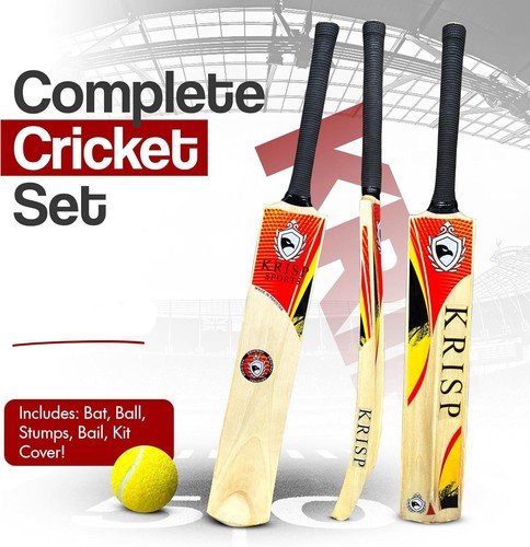 Cricket Bat Gift Set Wooden Cricket Bat Kit for Junior, Backyard Park ...
