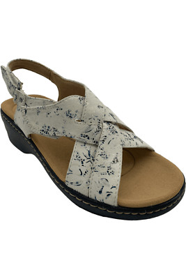 Clarks Collection Adjustable Sandals Merliah Echo Blue Floral | eBay