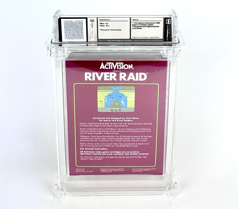 New Atari 2600 River Raid WATA 9.4 Factory Sealed A++ Seal Graded Game ...