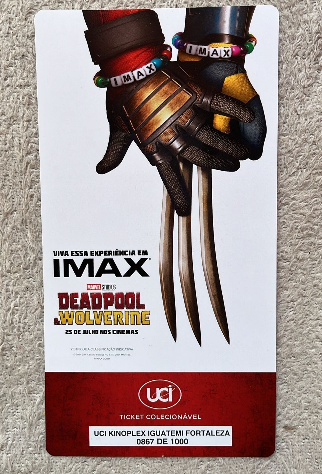 Deadpool & Wolverine IMAX Ticket Brazil Exclusive Limited Edition ...