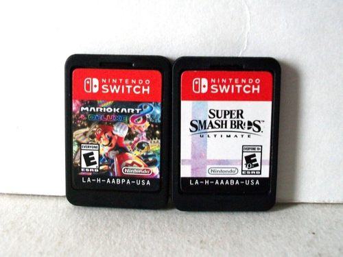 Mario Kart 8 Deluxe Super Smash Bros Ultimate Nintendo Switch Games Lot ...