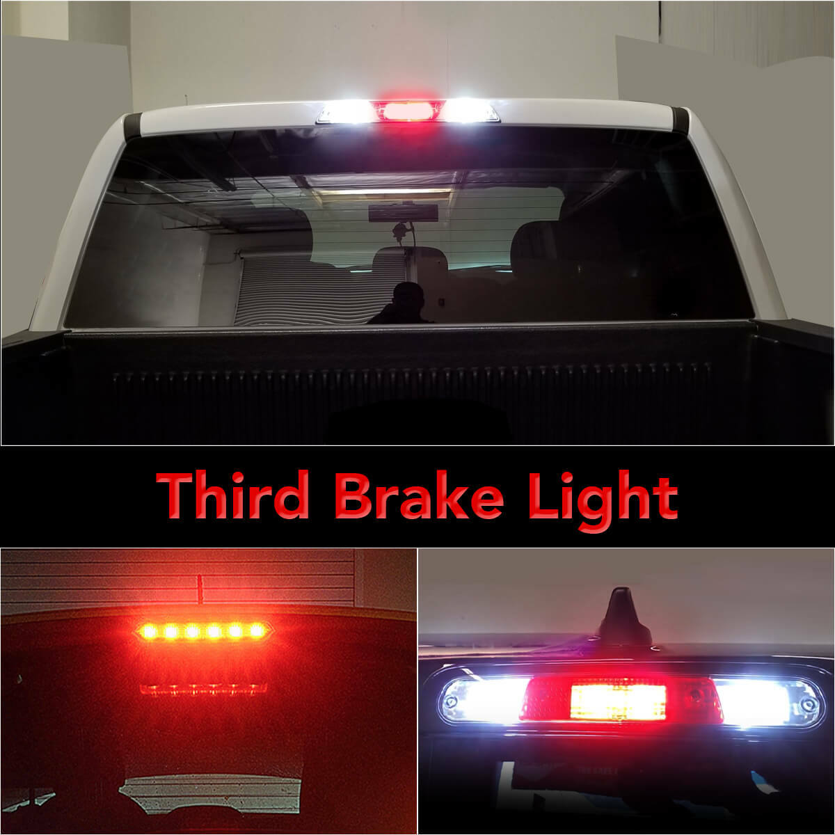 Lasfit LED 3rd Center High Stop Brake Light Bulbs Pure Red 921 912 T15 ...