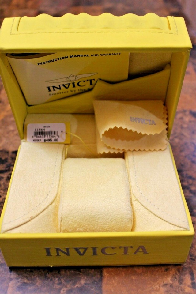 INVICTA Yellow Classic Wave Empty Watch Box - Case Watch Display ...