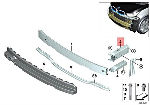 Genuine BMW I I3 I3s I01 i3 120Ah Deformation Element Front Right ...